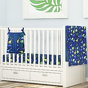 TANOFAR Baby Blankets & Crib Sheet & Diaper Organizer Stackers, 30 x 40 Inch Minky Blanket, 2pcs Baby Nursery Diaper Stacker, Dinosaur