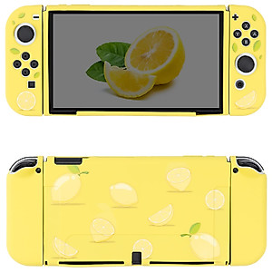 BelugaDesign Ramen Sushi Switch Case | Food Dumpling Noodles Japanese Cute Kawaii Pastel Case | Cover Snap on Shell Compatible with Nintendo Switch (Switch OLED, Clear)