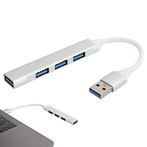 USB C Hub Multiport Adapter, USB3.0 Hub 4 Port Aluminum Alloy Adapter Converter UltraHigh Speed Splitter Accessories