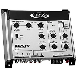 BOSS Audio Systems BX35 Electronic Car Crossover - 3 Way, Pre-Amp, Fine Tune Your High-Mid-Low Range Speaker Frequencies