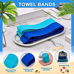 4 Pack Towel Bands for Beach, Pool & Cruise Chairs, The Better Towel Chair Clips Towel Holder Beach Towel Clips