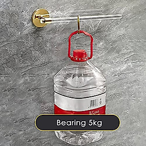 Towel Rod for Bathroom Wall, Towel Rack Holder Storage Organizer, 11.8in Acrylic Towel Rack, Stainless Steel Towel Holder, Towel Racks for Bathroom Wall Mounted Door Towel Bar with Acrylic Brackets