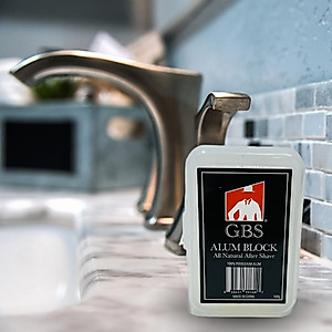 G.B.S Alum Block Bar Travel Cases, Pack of 3 (100 Grams Per Bar) Potassium Shaving Alum After Shave Soothing Razor Burn Relief