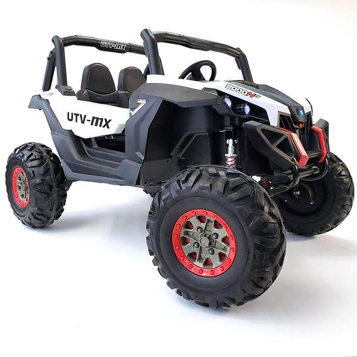 Next Generation 4X4 Upgraded Kids Ride ON CAR Power Wheel Quad Buggy UTV MX Side by Side RZR ATV 24V XL Rubber Tiers