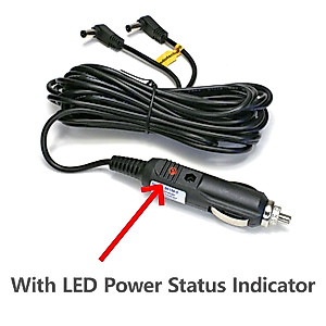 EDO Tech 11 ft Car Charger Power Cord for RCA Single Dual Screen Vehicle Portable DVD Player