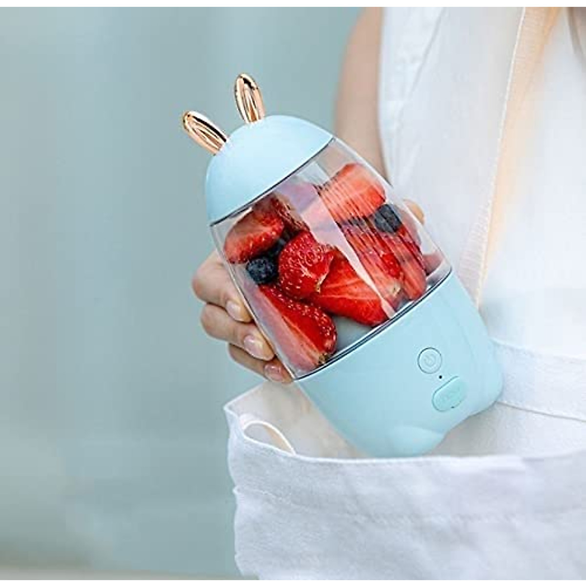 MXJCC Portable Blender, Smoothies Personal Blender Mini Shakes Juicer Cup USB Rechargeable (Color : Green)