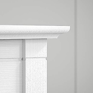 Bush Furniture Key West Modern Farmhouse Writing Desk for Home Office, 60W, Pure White Oak