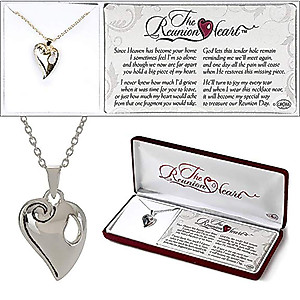 Dicksons The Reunion Heart Silver Plated 18 inch Chain and Heart Pendant Necklace