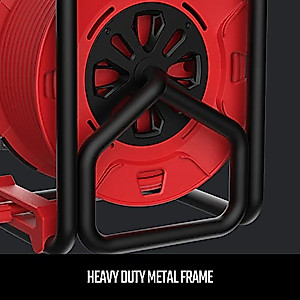 CRAFTSMAN Retractable Extension Cord Reel 1 Ft. With 4 Outlets, Cable Management & Heavy Duty 14AWG SJTW Cable