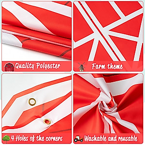 Haooryx 14pcs Farm Theme Trunk Or Treat Decoration Banner Balloon For Cars, Suvs, Red Farmhouse Car Trunk Banner Animal Ballon Halloween Trunk Or Treat Car Banner Balloon Arch Home Party Supply