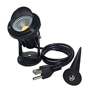 LED Outdoor Spotlight Flag Light 120V 10W Waterproof Spot Lights for Yard Flagpole House Tree Plug in Christmas Landscape Lighting (10W, Warmwhite)