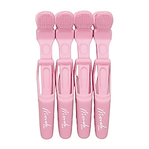 Mermade Hair Grip Clips - Hair Clips for Styling, Alligator Clips for Hair Sectioning, Professional Salon Quality Styling Clips - Signature Pink Clips (Pack of 4)