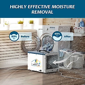 ARGENDON Commercial Dehumidifiers with Pump and Drain Hose for Crawlspace, Basement, 120 PPD Energy Star Crawl Space Dehumidifier for Large Spaces, Garage, Whole Home, Job Sites, Auto Defrost