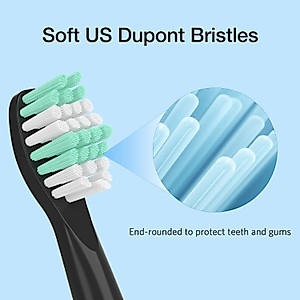 10 Pack Replacement Heads Compatible with Fairywill Toothbrush Heads Electric Handles FW-507/508/551/D1/D3/D7/D8/FW908/FW910/917/949/958/959/FW610/FW659/FW719