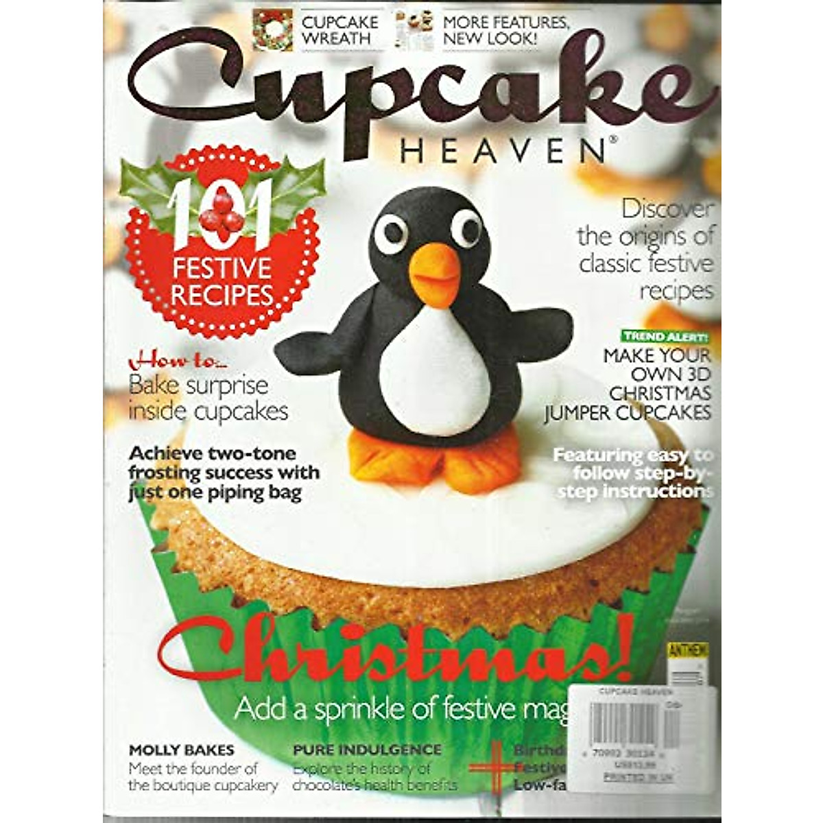 CUPCAKES HEAVEN MAGAZINE, 101 FESTIVE RECIPES WINTER, 2015 (CONDITION LIKE NEW