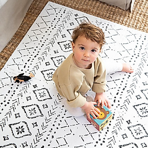 Lillefolk Baby Foam Play Mat - Baby Playmat | Tiles for Kids Interlocking Mat - Foam Baby Mat for Babies & Toddlers - Non Toxic Play Mat for Baby Tummy Time Mat 6x4ft Boho