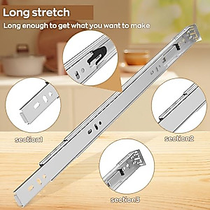 BORISI Pull Out Drawers for Cabinets,14" W x 21" D, 1 Tier Heavy-Duty Slide out Wood Drawer Shelf, Pull Out Cabinet Organizer for Kitchen, Pantry, Bathroom