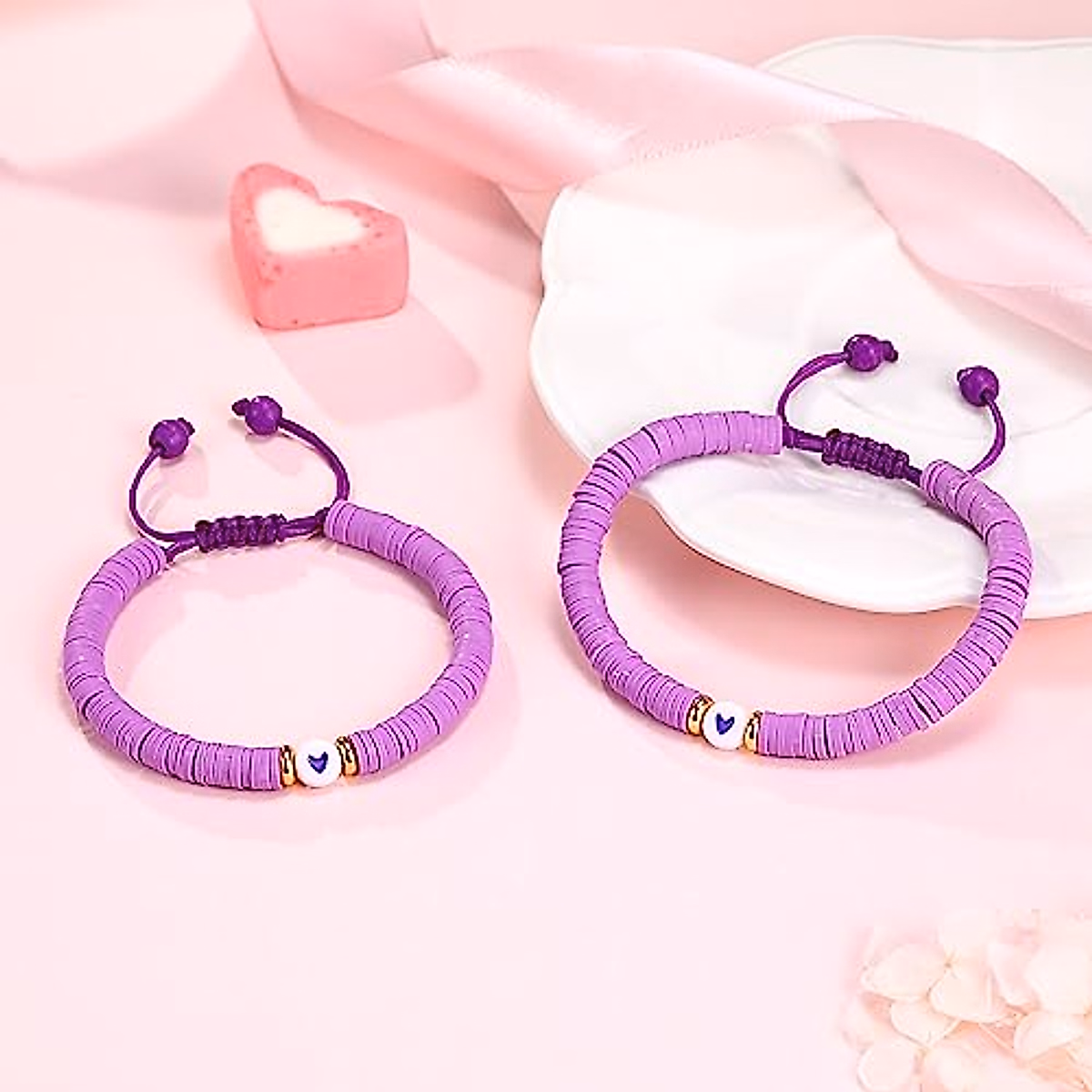 UPROMI Back to School Bracelet Mommy and Me 1st First Day of School Bracelet Mom and Daughter Matching Mother Daughter Heart Bracelets, First Day of Back to School Gifts for Girls