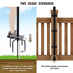 FLORECORD 2 Pack Heavy Duty 10ft Adjustable Outdoor Metal String Light Poles Lighting Stand to Hang LED Lights for Outside, Backyard Accessories, Garden, Wedding, Party