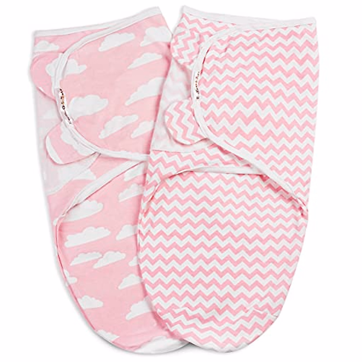 BaeBae Goods Swaddle Blanket, Adjustable Infant Baby Swaddling Wrap Set of 4, Baby Swaddling Wrap Blankets for Boys and Girls Made in Soft Cotton (0-3 Months)