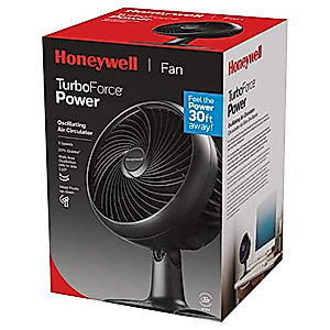 Honeywell Turbo Force Oscillating Table Fan, HT-906,Black, Medium (Oscillating)