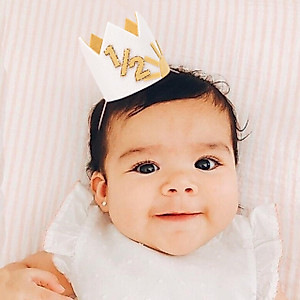 Rpvod Sun Half Birthday Crown Hat - 1/2 Trip Around The Sun for Baby Party Hat, Summer Themed Party Decor, You Are My Sunshine Props for Photos