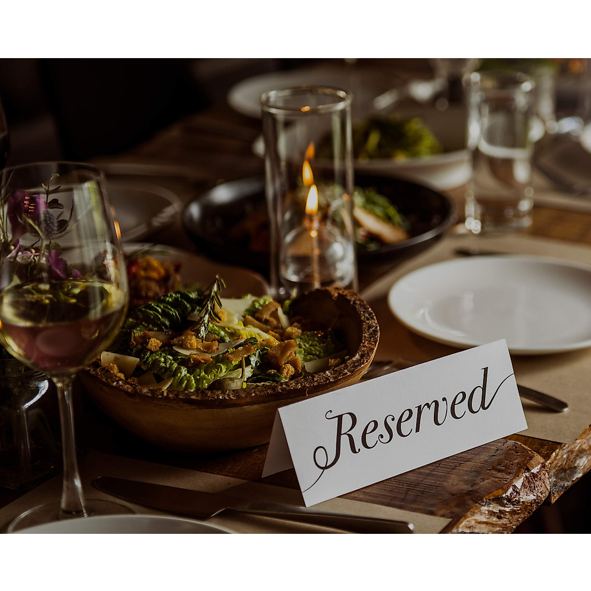 Printable Name Tent Cards - Large 3-1/2" x 11" - Blank Folding Paper for Place Cards/Table Cards - White 80lb Cover - 100 Pack