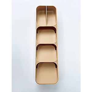 Compact Cutlery Silverware Organizer Kitchen Drawer Tray, Small, Nude Color
