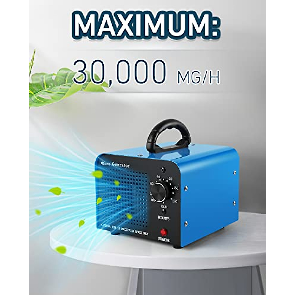 ECNLAN 0zone Generator, 30000mg/h 0zone Machine Ionizer for Home/Basement/Smoke/Pet Room