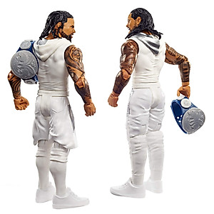 WWE Jimmy USO vs Jey USO Battle Pack Series #64 with Two 6-inch Articulated Action Figures & Ring Gear