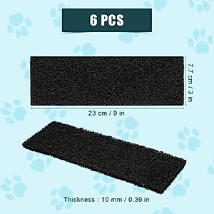 NQEUEPN 6pcs Carbon Filters, Activated Charcoal Filters Replacement Carbon Filters Cat Filters Replacement (Black)