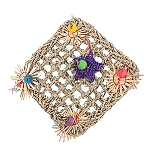 PATKAW Bird Toys Bird Toys Bird Toys Parrot Toys of 2 Bird Climbing Net Bird Rope Ladder Toy Parrot Rope Hammock Bird Swing Net Mesh: Straw Braid Bird Toys Parrot Toys Parrot Toys Animal Toys