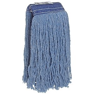 Rubbermaid Commercial Products FGF55900 Premium Cut-End Blend Mop, 32 oz Size, 5" Orange Headband, Blue