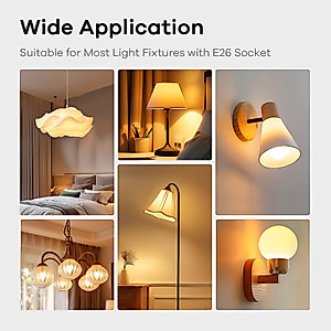 Linkind Dimmable A19 LED Light Bulbs, 60 Watt Equivalent, E26 Base, 2700K Soft White, 9.5W 800 Lumens CRI80+ 120V, UL Listed FCC Certified, Pack of 24