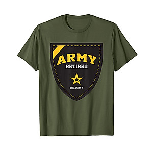 United States Army Military Retired Shield Green T-Shirt