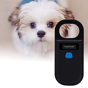 Run Mall Microchip Scanner Reader RFID Reader Writer Tag Microchip for Dogs Chip Reader Rechargeable Animal Chip Scanner Pet Tag Scanner FDX-B(ISO 1178411785) ID64 RFID Animal Tracking, (W90-BK)