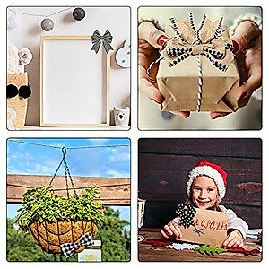 4 Rolls 24 Yards Christmas Farmhouse Buffalo Plaid Ribbons Wired Edge 2.5 Inch Farmhouse Burlap Ribbon Black White Stripe Wrapping Ribbon Polka Dot Roll Assorted Black Ribbon for Crafts DIY Garland