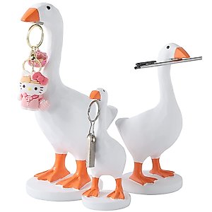 GRAPMKTG Magnetic Goose Key Holder Cute Home Decor Kawaii Room Office Table Desk Decor Aesthetic Funny Bedroom Decor Housewarming Gifts for Women Men1 Pack Small