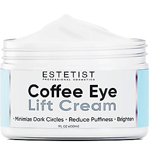 Caffeine Infused Coffee Eye Lift Cream - Reduces Puffiness, Brightens Dark Circles, & Firms Under Eye Bags - Anti Aging, Wrinkle Fighting Skin Treatment