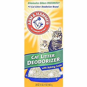 Arm & Hammer for Pets Cat Litter Deodorizer with Activated Baking Soda 20 oz (Pack of 4)