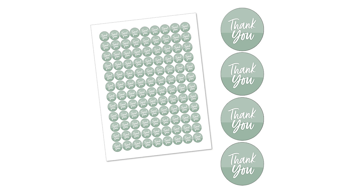 Sage Green Candy Sticker Favors - Perfect for Parties