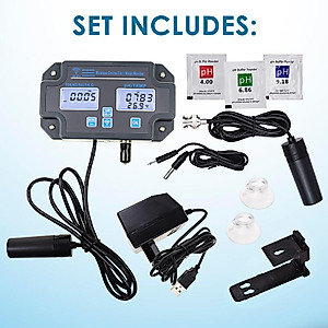 6 in 1 Smart Water Quality Tester, WiFi pH Meter pH, EC, TDS, Salt, SG, and Temperature with 24Hrs Wi-Fi Online Mobile APP Monitoring for Fish Ponds, Aquariums, Hydroponics, Pool & Seawater