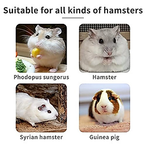 Hamiledyi Hamster House Ceramic with Bowl Small Pet Hideout Nest-Hamster Sand Bath-Dwarf Hamster Dust Bath Nesting Habitat for Syrian Hamsters Lemmings or Other Small-Sized Animals Hided (Yellow)