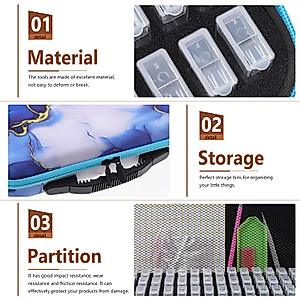 ULTNICE Portable Jewelry Organizer DIY Diamond Storage Box 80 Slot 5D Tools Box for Embroidery Craft Jewelry Beads Rhinestones Organizer Jewelry Organizer Clear