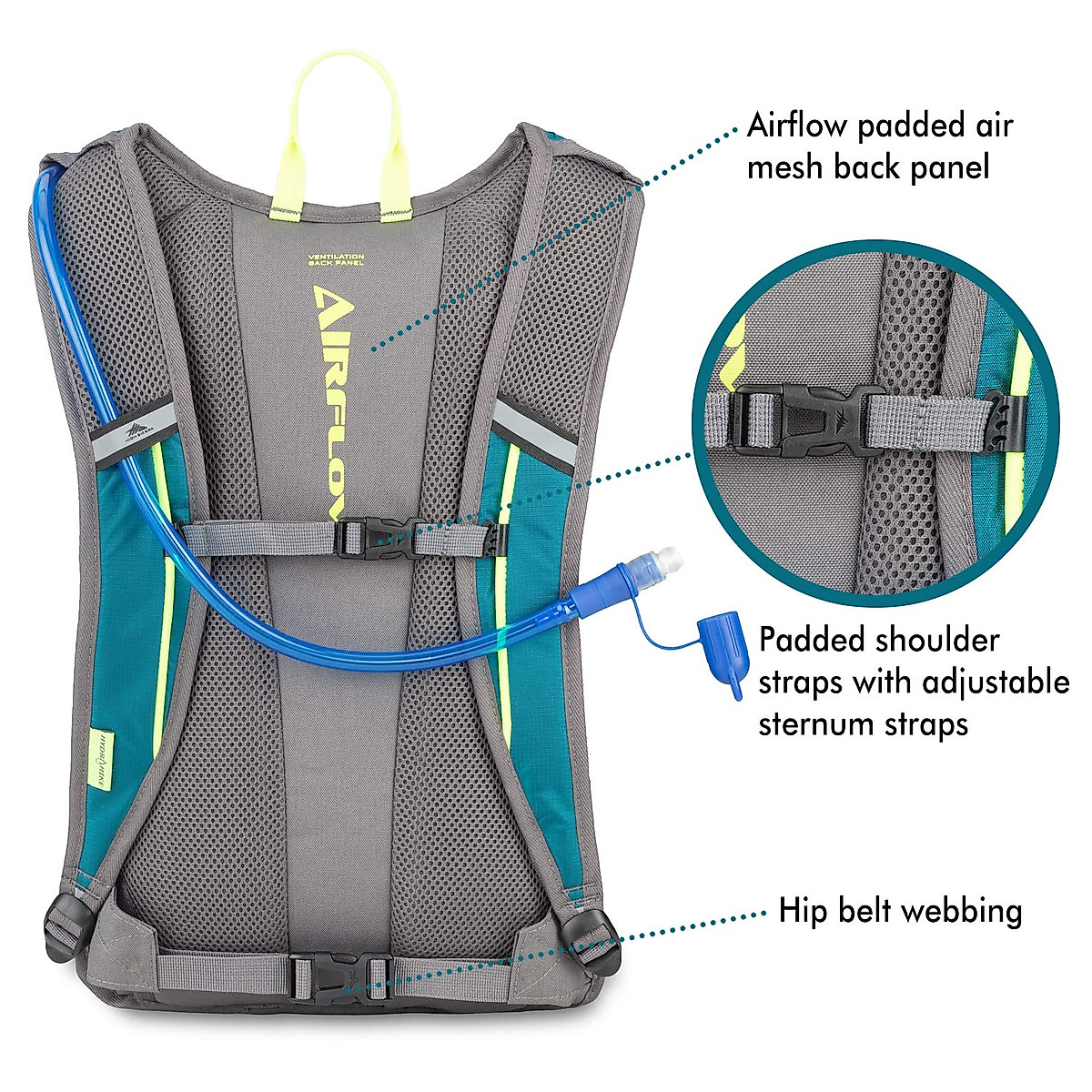 High Sierra HydraHike 20-Liter Hydration Backpack - Hydration Pack with 2-Liter Water Bladder - Ideal as Bike Hydration Pack, Hiking Hydration Pack, Running Hydration Pack