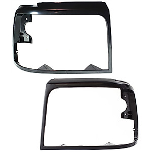 Evan Fischer Headlight Door Set Compatible With 1992-1997 Ford F-150, Fits 1992-1997 F-350, Fits 1992-1996 Bronco, FO2513135 FO2512131 Driver and Passenger Side