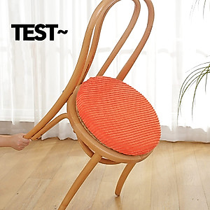 Happiness Decoration Bar Stool Cushions Round 14 Inch Memory Foam Seat Cushion Non Slip Cushion Cover Tatami Kitchen, Home, Office Chair Pads with Zipper Washable (14 inch, Navy Blue)