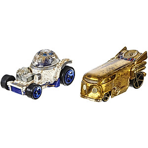 Hot Wheels Star Wars Rogue One Battle Damaged C-3P0 and R2-D2 Character Car (2-Pack)