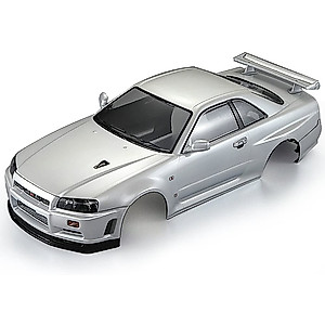 Goolsky Killerbody 48646 Skyline (R34) Finished Body Shell Frame for 1/10 Electric Touring RC Racing Car DIY (White)