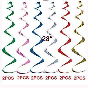 Demon Birthday Party Decorations, 12 Pcs Anime Hanging Swirl Birthday Party Favors for Fans